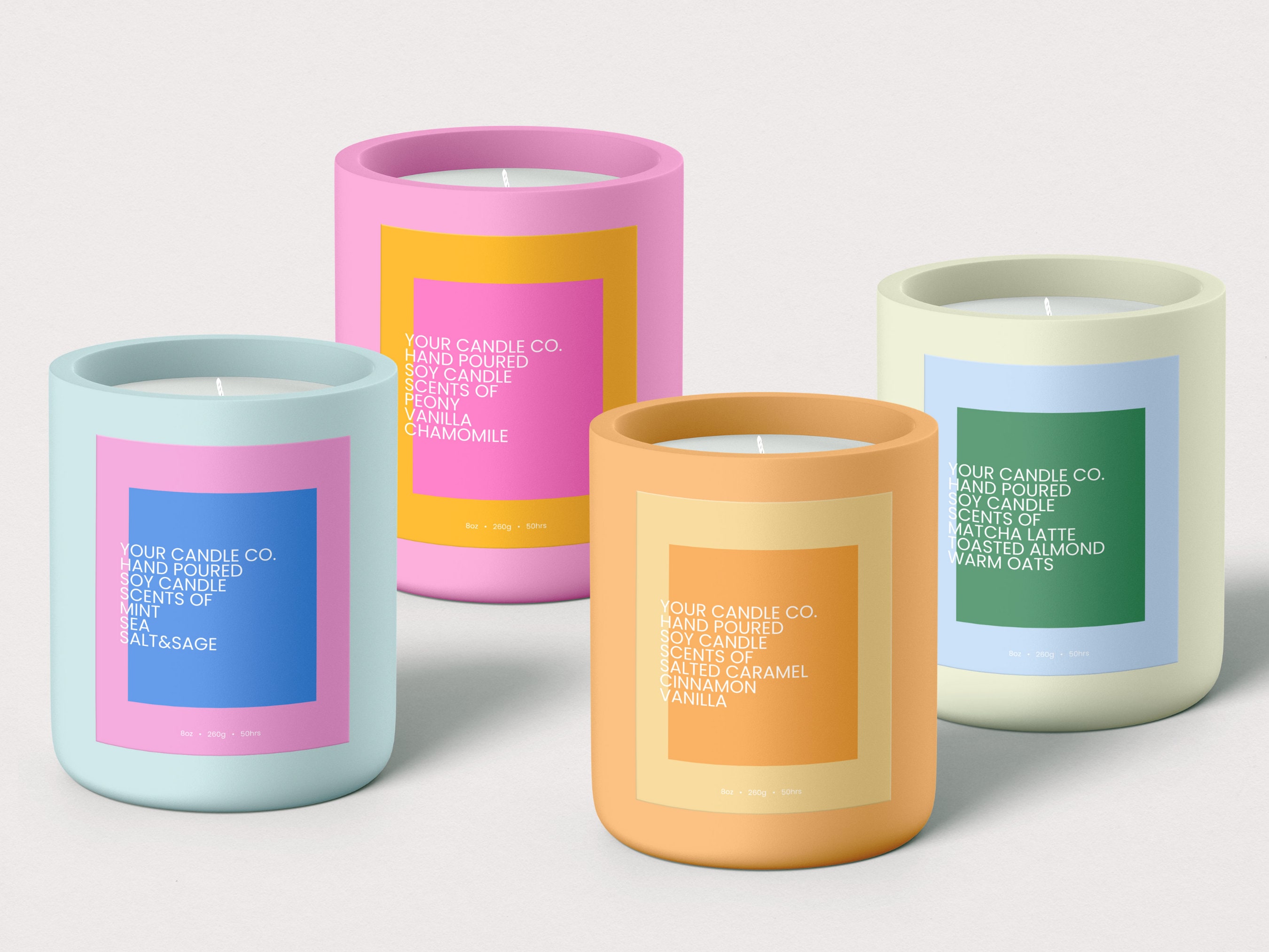 Modern Candle Label Editable Template Printable Professional Candle ...