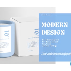 Modern Label Template Design Personalize Candle Label Editable Template ...