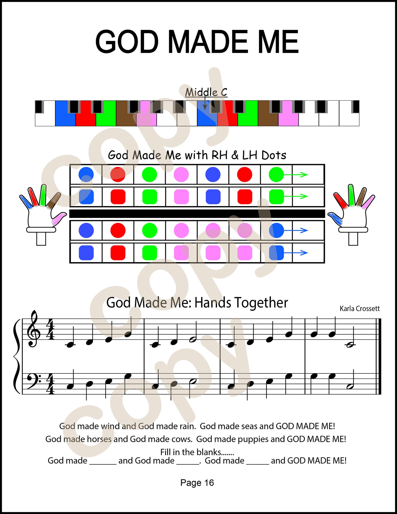 Anybody Can Play Bible Based Piano Lesson Materials Packet 1 - Etsy
