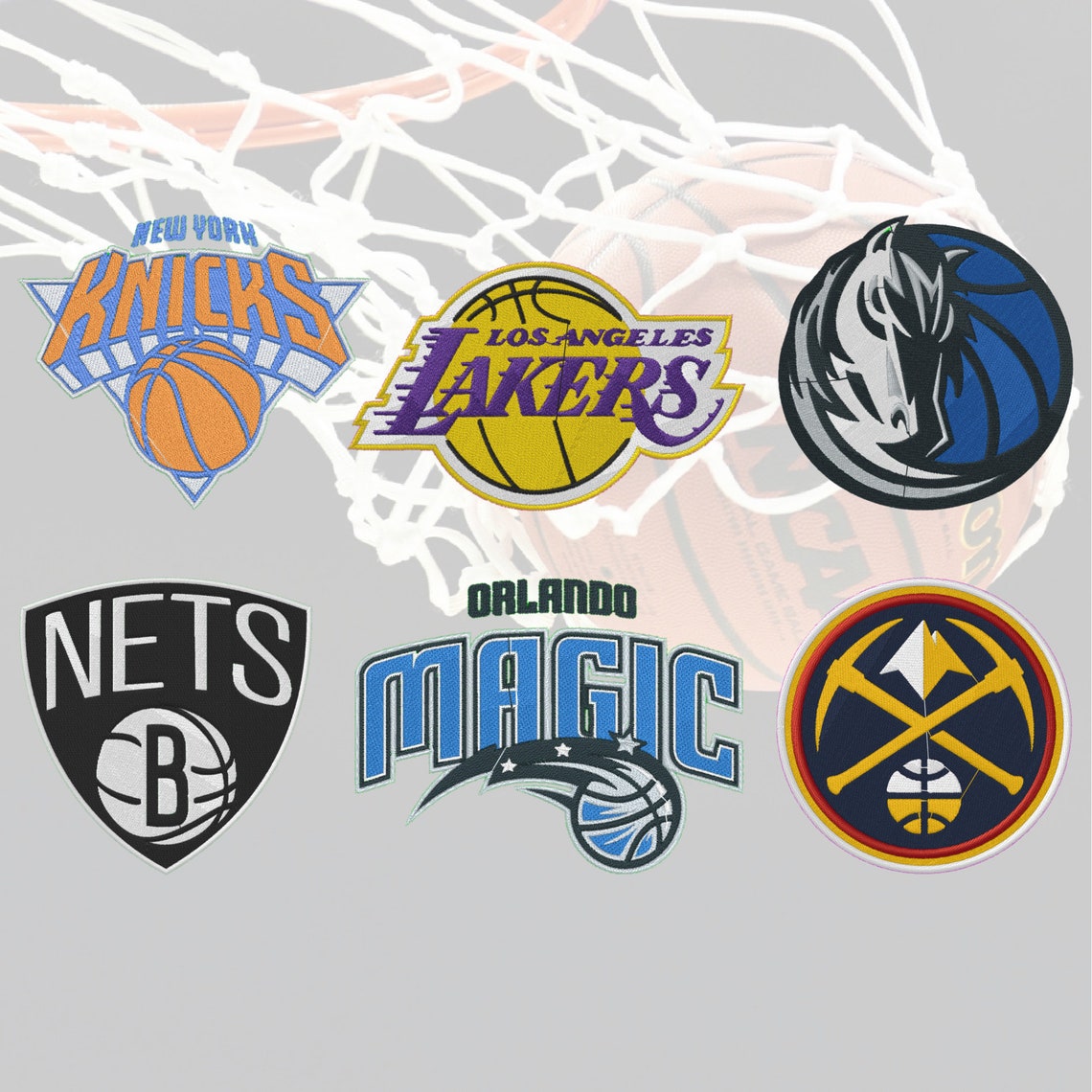 NBA Machine Embroidery Design Bundle 31 Designs Digital | Etsy
