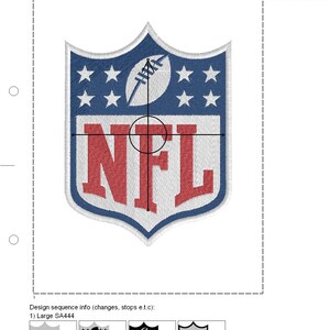NFL Machine Embroidery Design Digital Download Only | Etsy