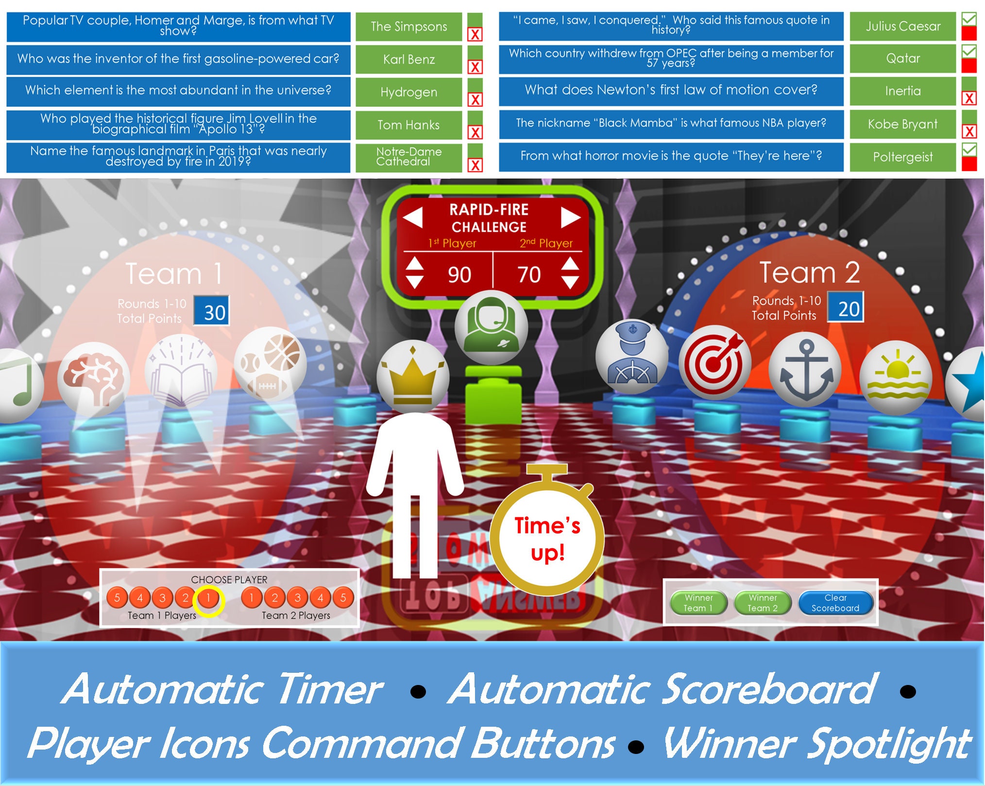 Top Answer Showdown | Powerpoint Game on ZOOM | Player Icons ...