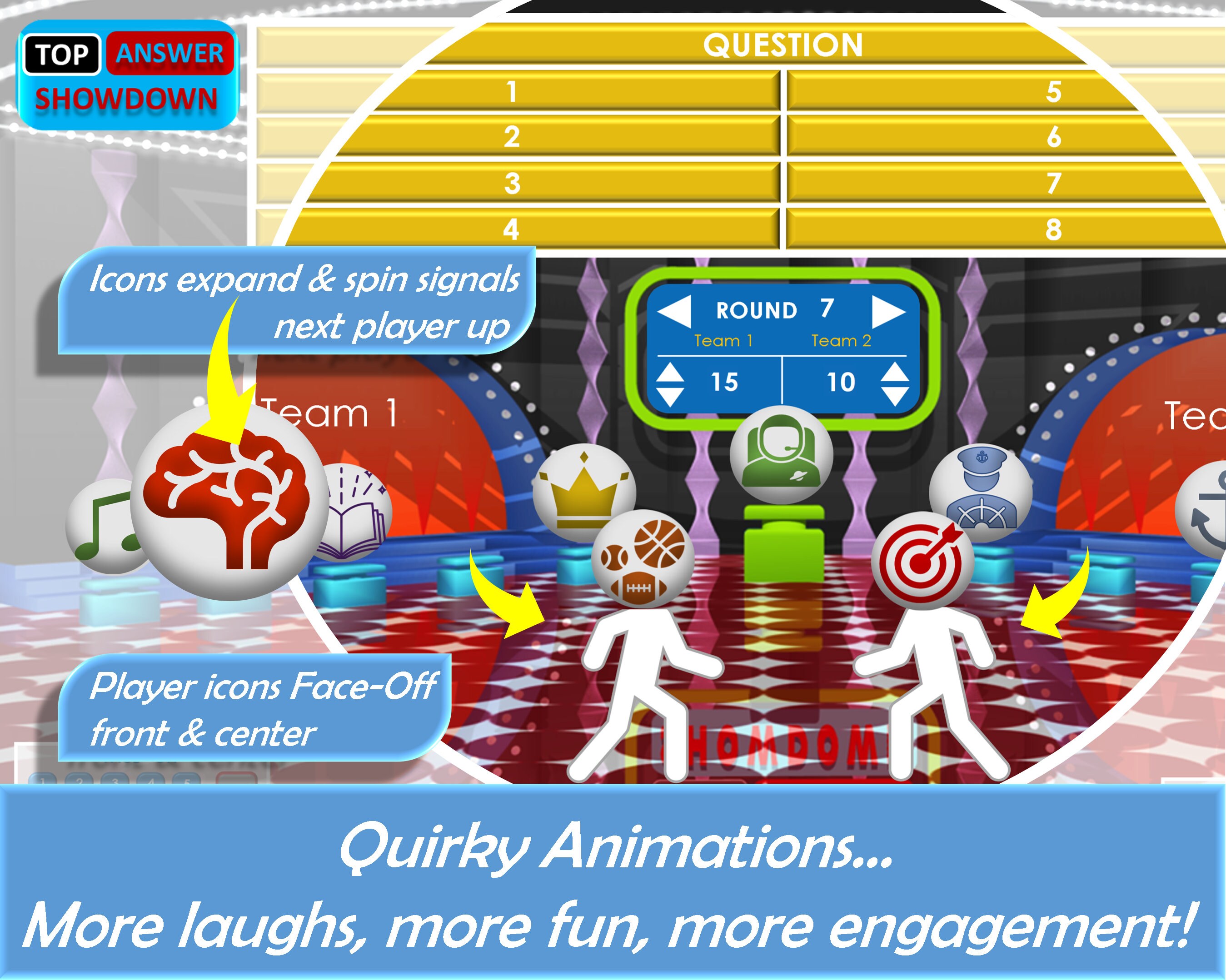 Top Answer Showdown | Powerpoint Game on ZOOM | Player Icons ...