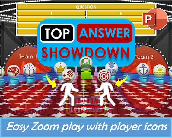 Top Answer Showdown Powerpoint Game on ZOOM Player Icons | Etsy