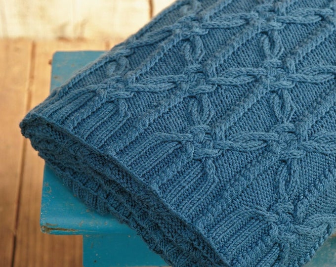 Patchwork Trio Afghan Knit Pattern L Throw Afghan Pattern L Knit ...