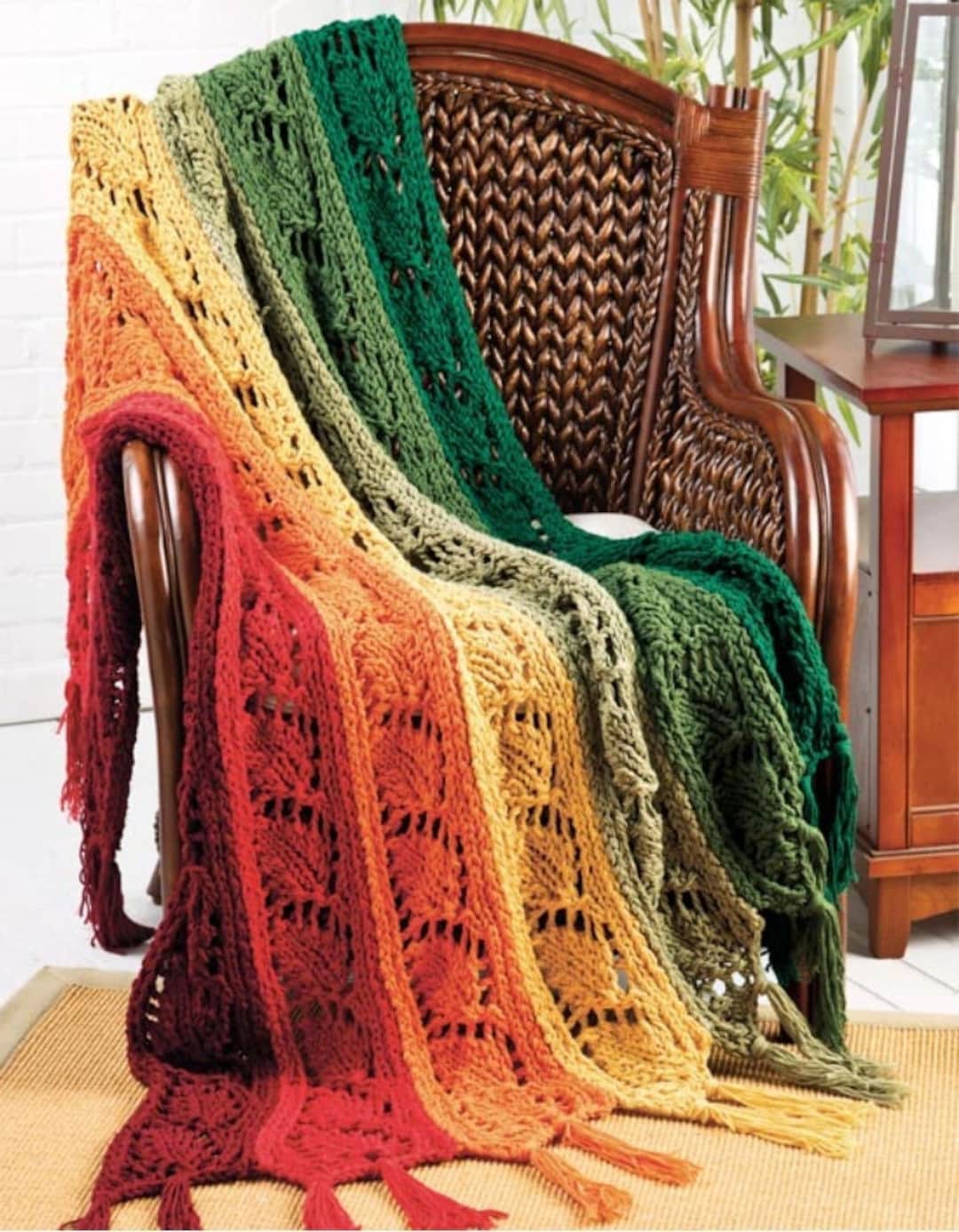Spring, Summer & Fall Knit Afghan Pattern L Throw Afghan Pattern L Knit ...