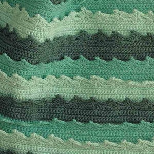 Spring Waves Afghan Crochet Pattern L Throw Afghan Pattern L Crochet ...