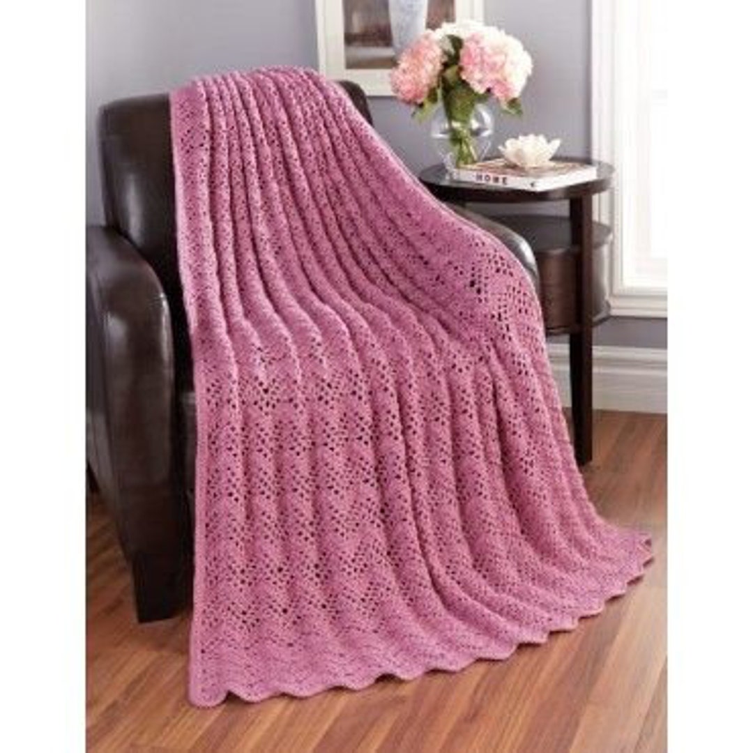 Bands of Lace Ripple Crochet Pattern L Throw Afghan Pattern L Crochet ...