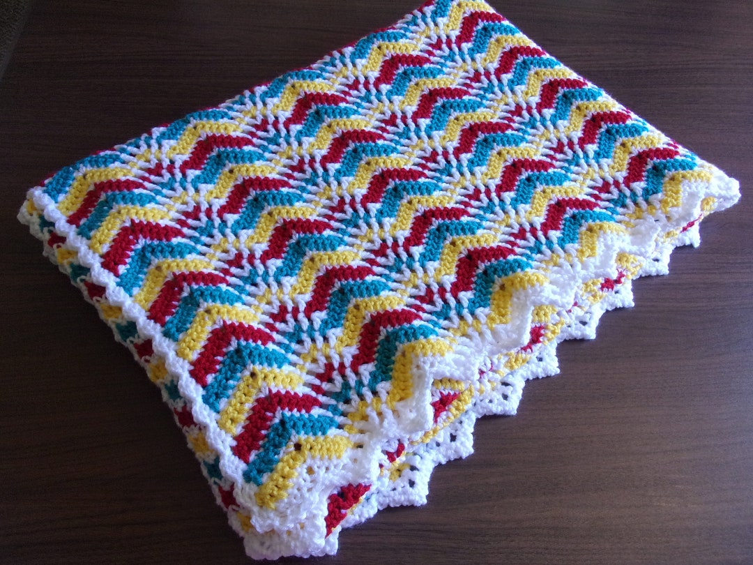 Lacy Ripple Crochet Pattern L Throw Afghan Pattern L Crochet Blanket ...