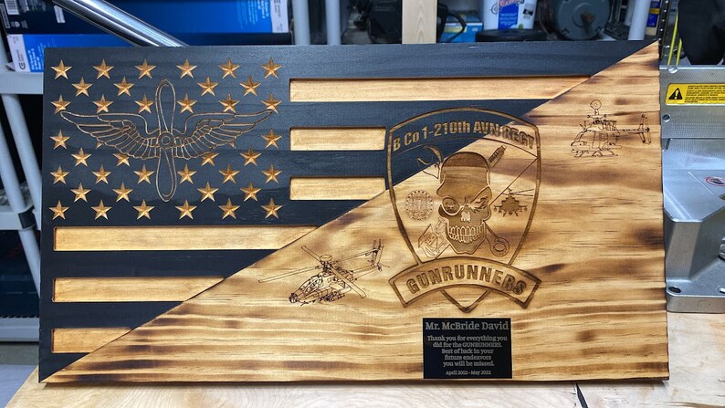 Personalized Military Flags Military Gifts Wood Flags - Etsy