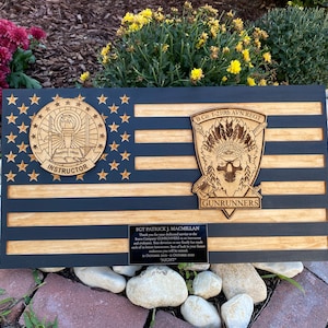 Personalized Military Flags, Military Gifts, Wood Flags, Military ...
