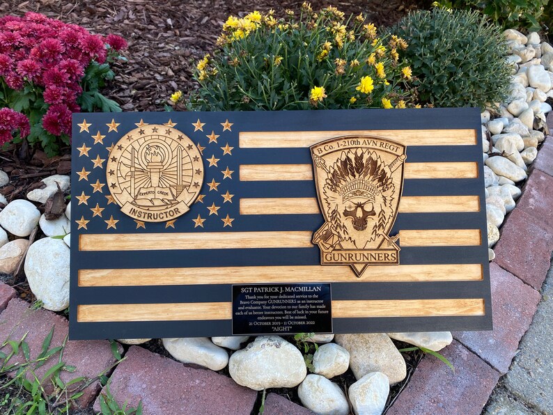 Personalized Military Flags, Military Gifts, Wood Flags, Military ...