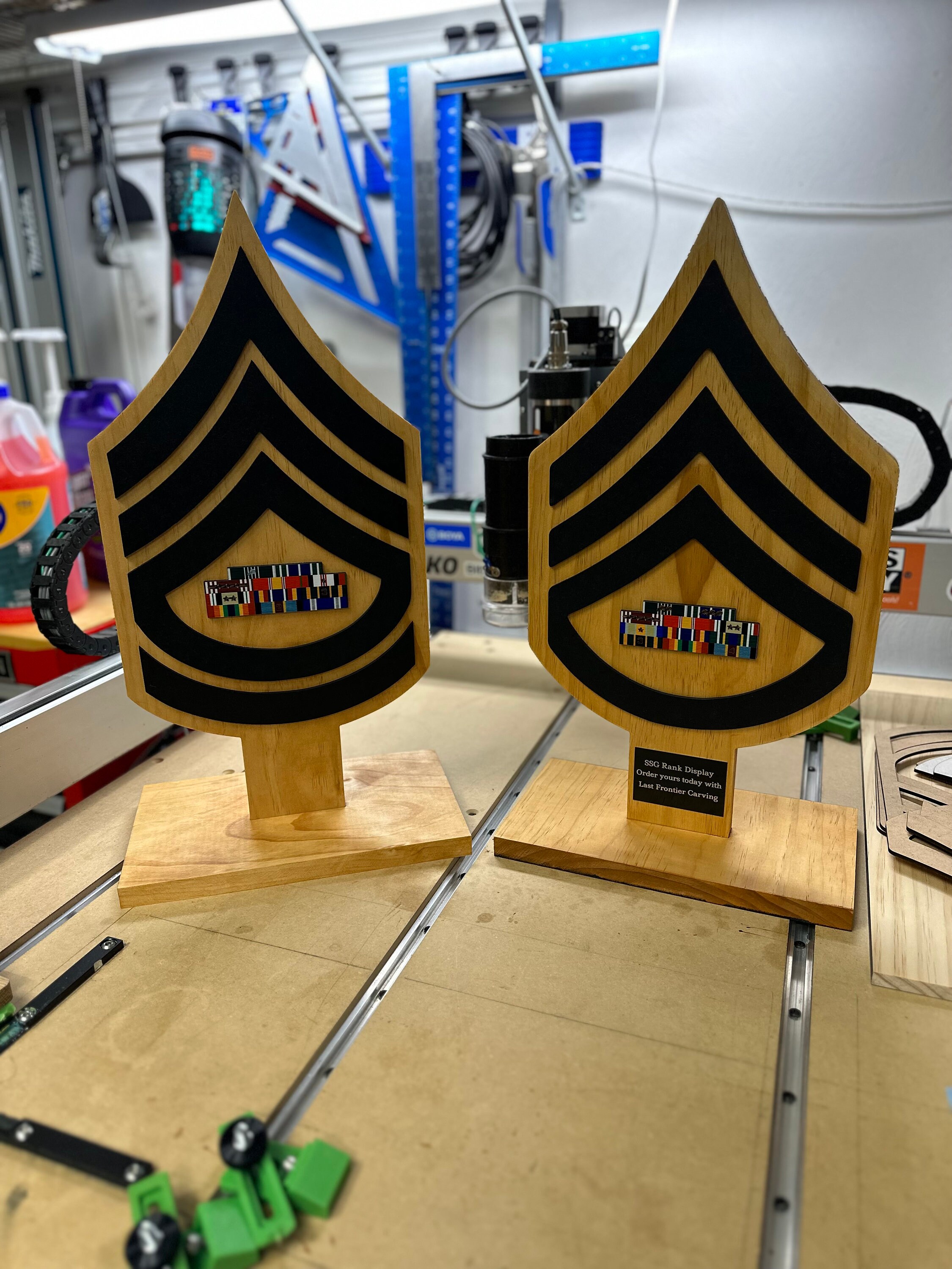 Personalized Hard Wood Military Rank Plaque 20x11 Military Plaque Award ...