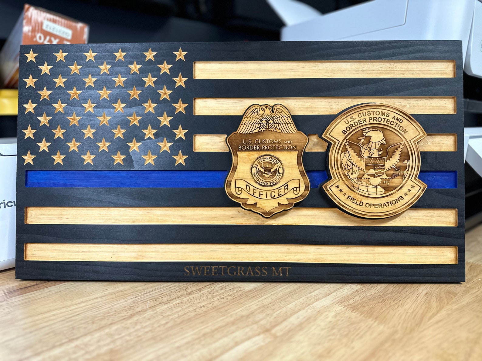 Personalized Military Flags, Military Gifts, Wood Flags, Military ...