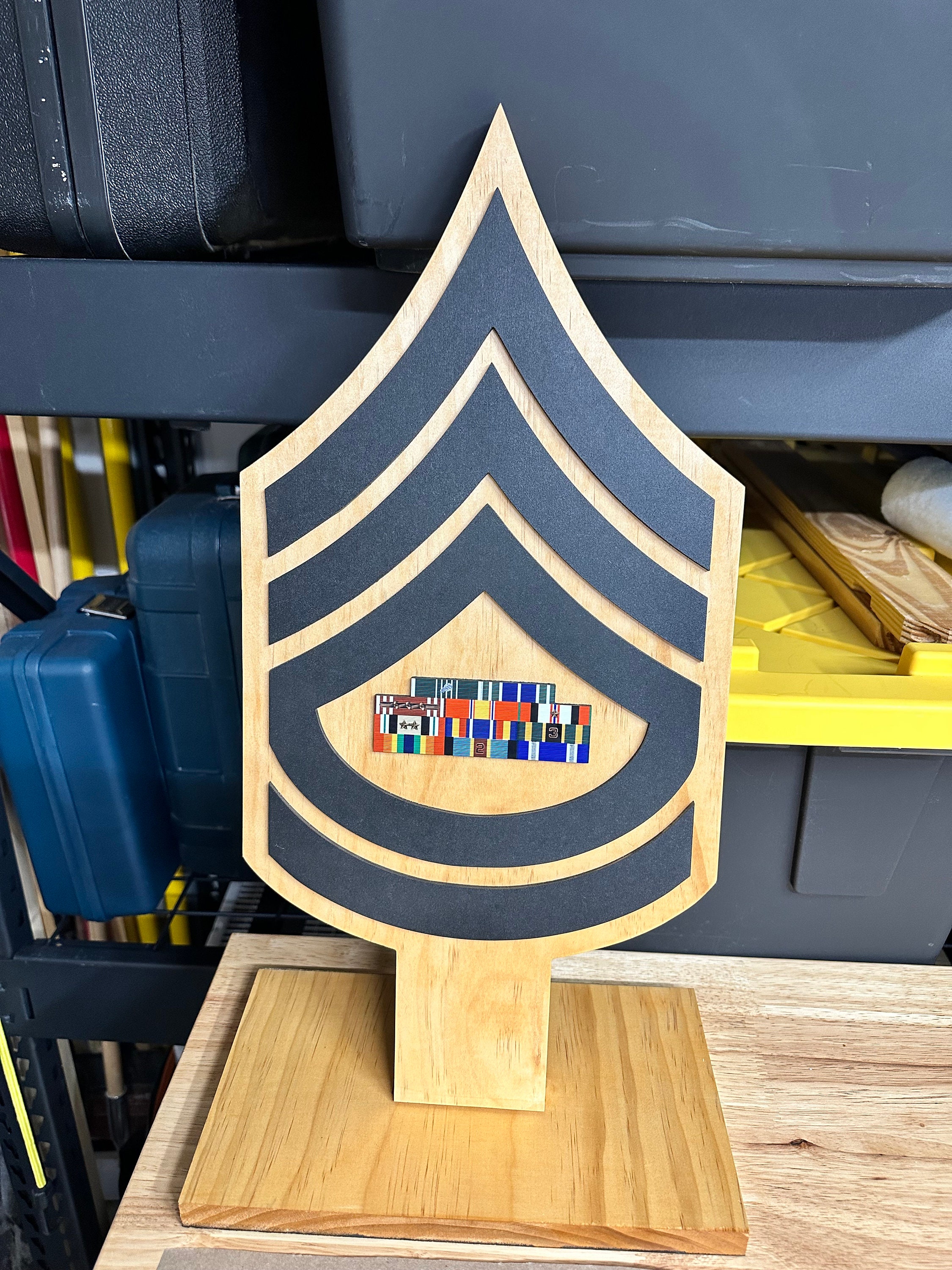 Personalized Hard Wood Military Rank Plaque 20x11 Military Plaque Award ...