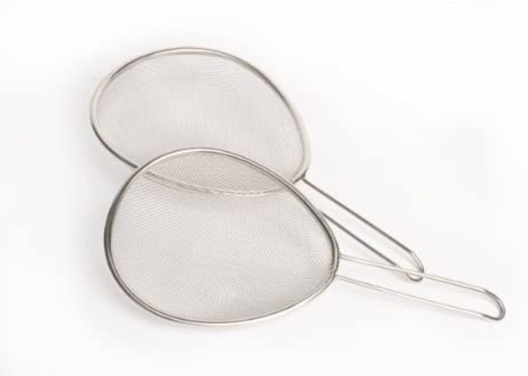 2 Pcs Set JAPANESE STYLE Oval Shape Scooping Strainer , Loop Handle - Etsy