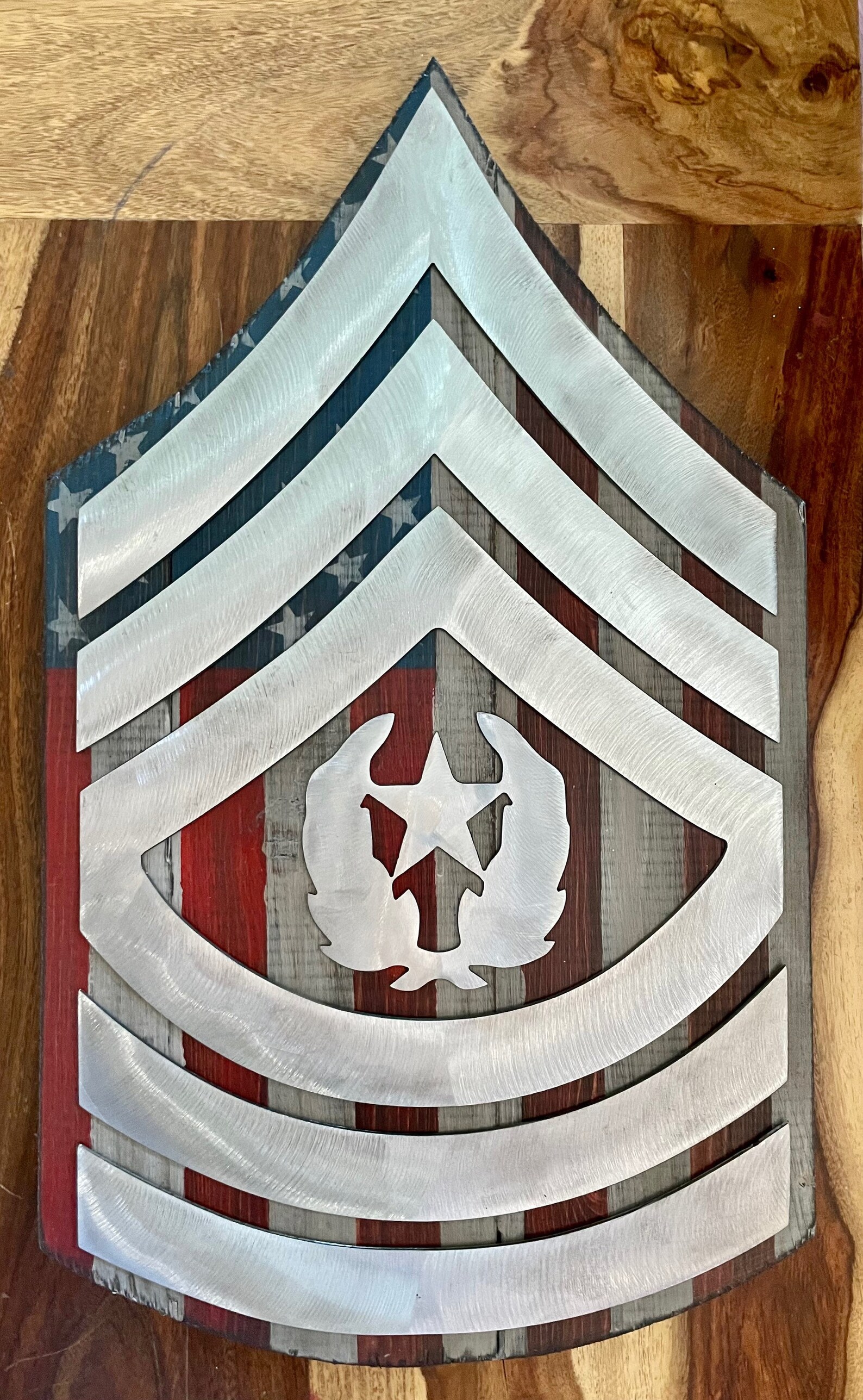 Wood and Metal US Army Rank Stripes Wall Plaque Free | Etsy