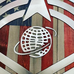 Rustic Space Force Military Rank Wall Plaque Metal & Wood - Etsy