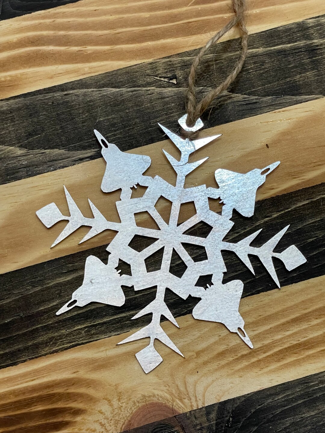 Steel F22 Raptor Snowflake Ornament ~ Metal - Etsy