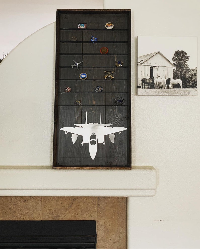 Custom Wood & Metal Military Challenge Coin Rack | Etsy