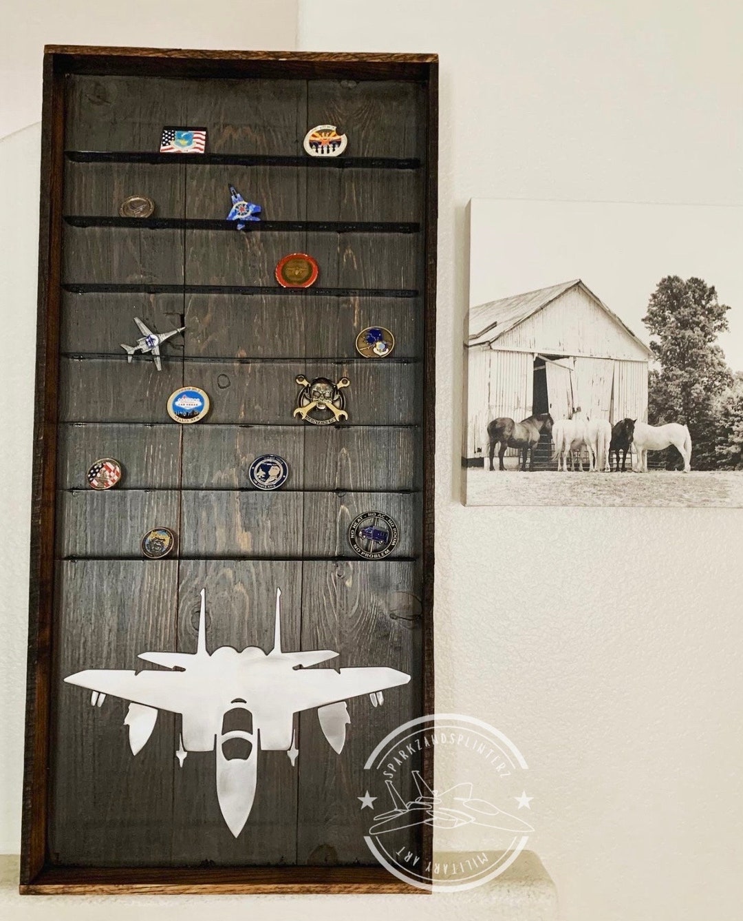 Custom Wood & Metal Military Challenge Coin Rack - Etsy