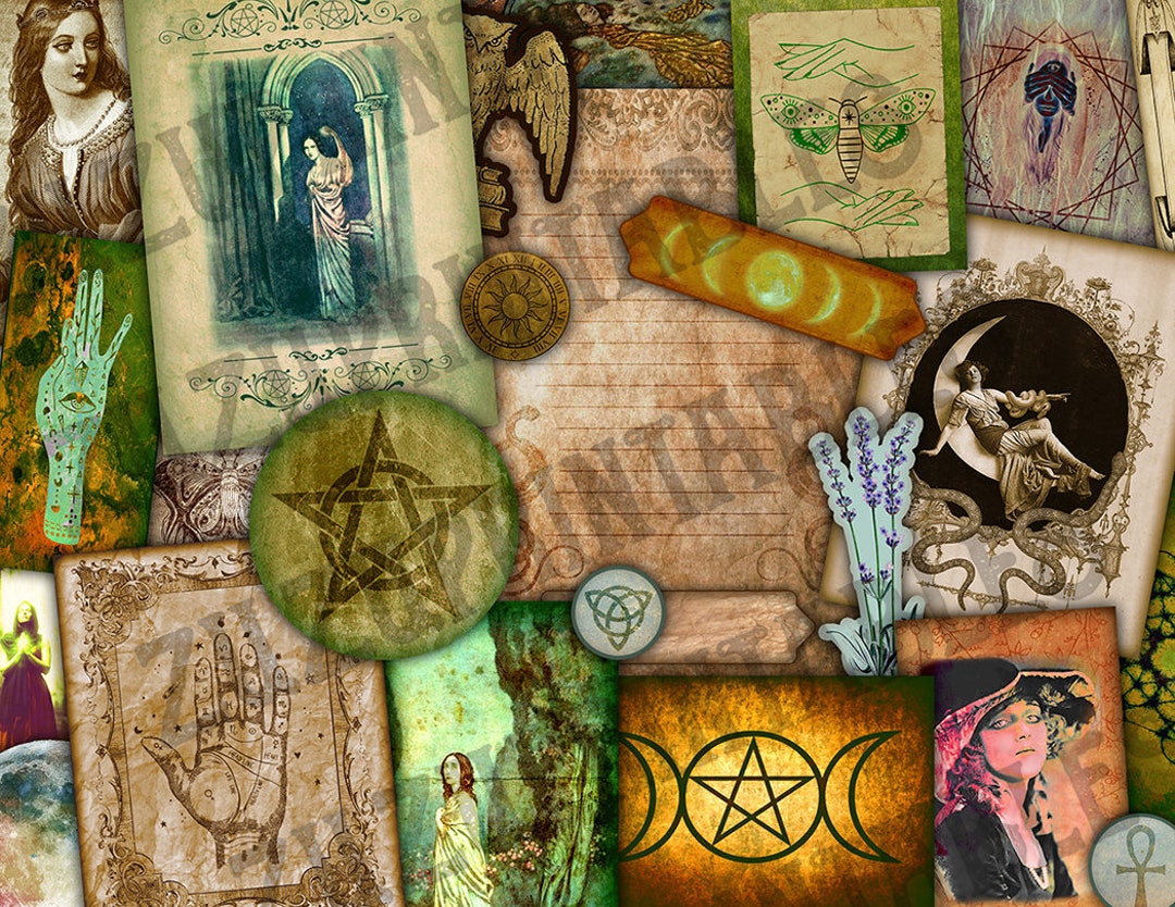 Witch Junk Journal Kit / Ephemera Instant Download / Pagan Book of ...