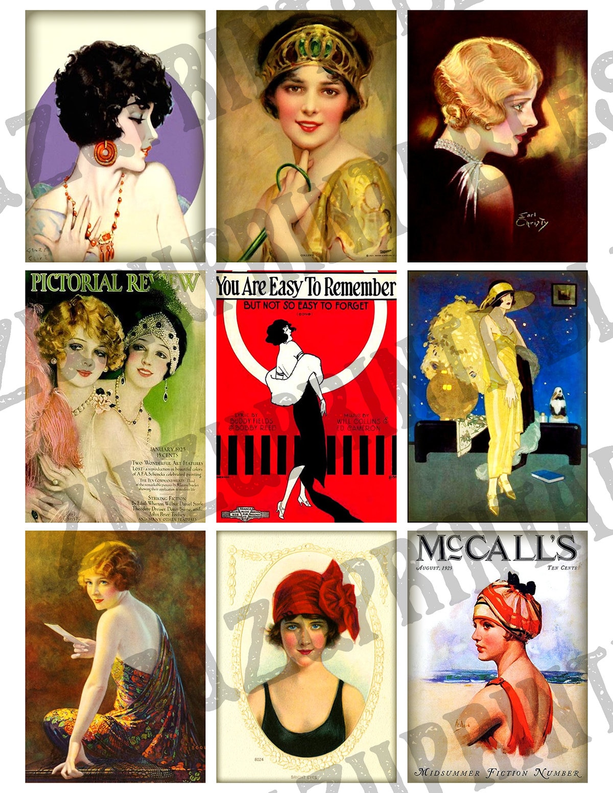 1920s Flapper Cards / 2.5 X 3.5 / Retro Junk Journal / Vintage | Etsy