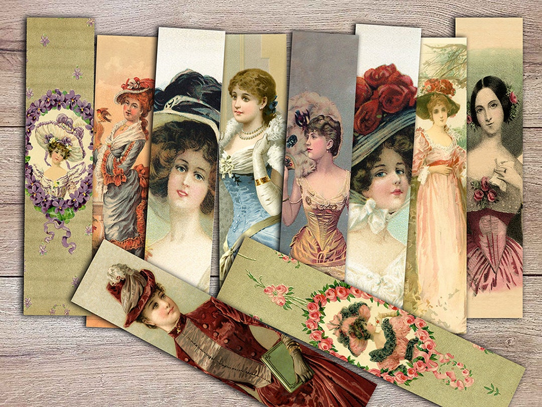 10 Printable Victorian Ladies Bookmarks / Instant Digital Download ...