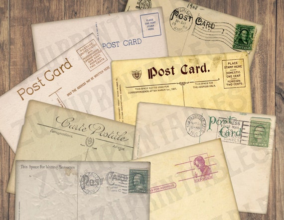 Antique Postcards / Instant Digital Download / Retro Ephemera - Etsy