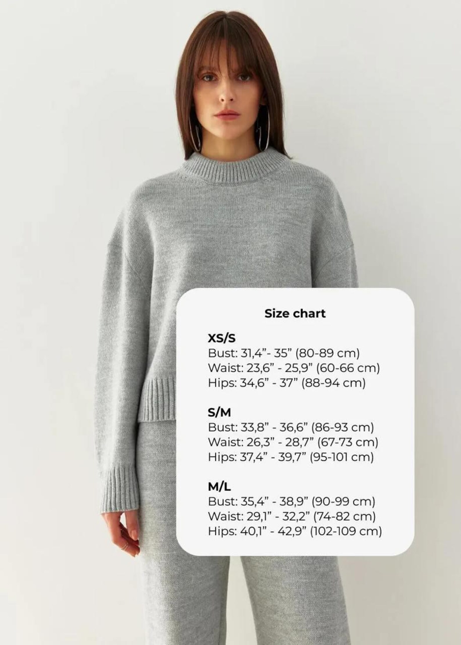 Beige Two Piece Wool Loungewear Set Knitted Matching Set Knitwear ...