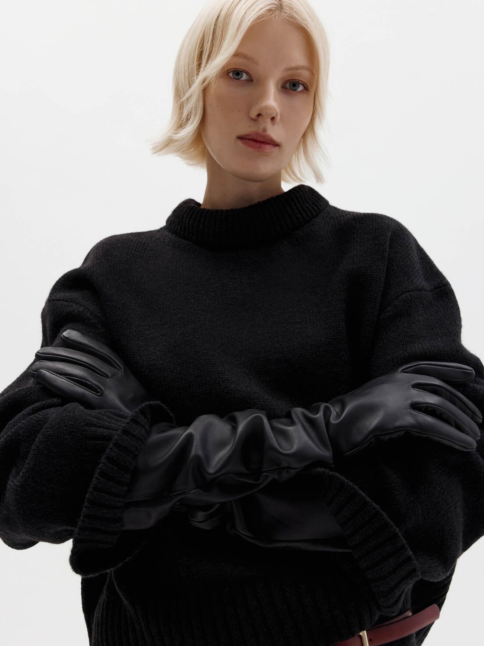 Black Two Piece Wool Loungewear Set Knitted Matching Set Knitwear ...