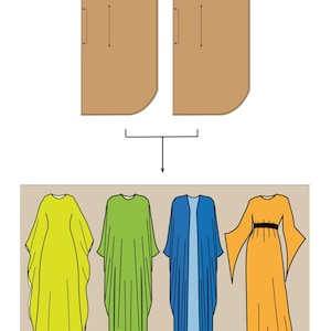 Sew Easy Kaftans Sewing E-book Download / Caftan Drafting and Step by Step Sewing Instructions ...