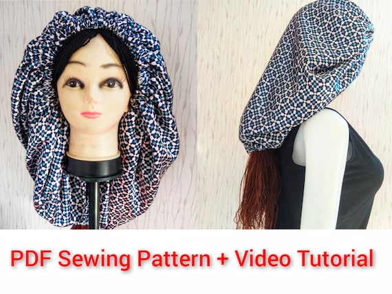 PDF Sewing Pattern Satin Hair Bonnet / Reversible Sleeping Hat - Etsy