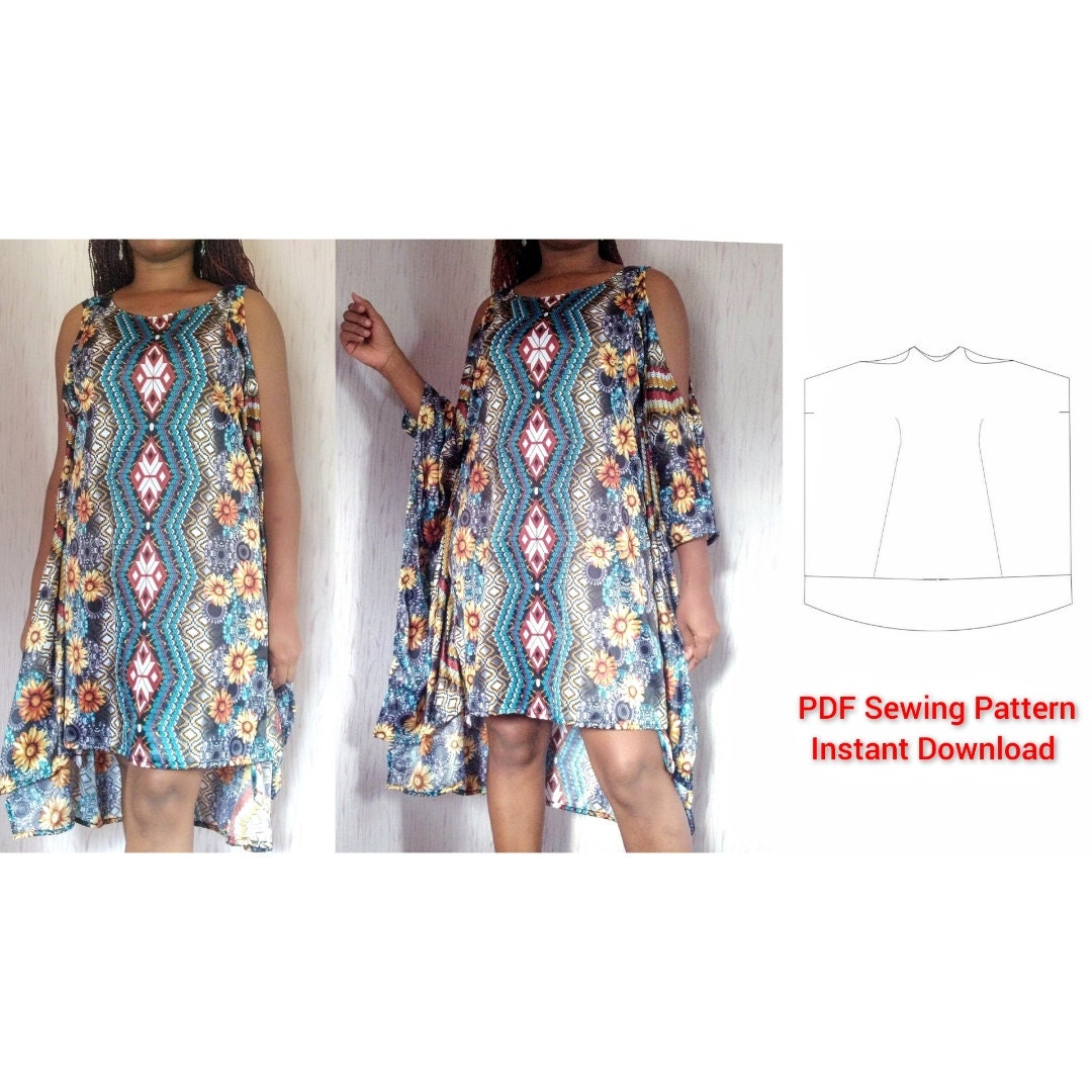 PDF Sewing Pattern Kaftan Summer Dress With Video Tutorial / DIY Caftan ...