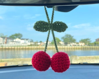 Crochet Adjustable Strawberry Car Accessory Cottagecore Handmade ...