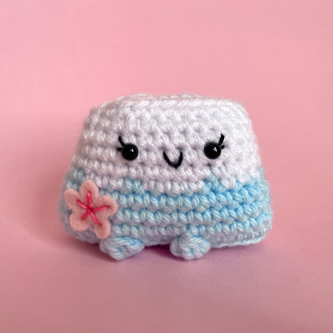 Crochet Mount Fuji Mountain With Cherry Blossom Flower Amigurumi ...