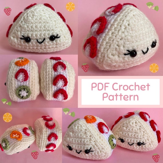 CROCHET PATTERN Japanese Fruit Sandwich Amigurumi - Etsy