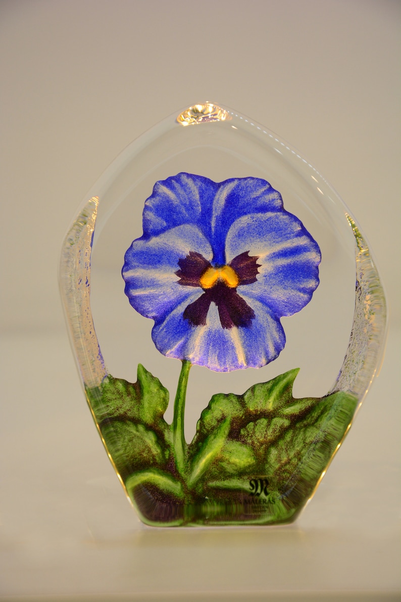 Flower Crystal Sculpture By Mats Jonasson Maleras Sweden Etsy