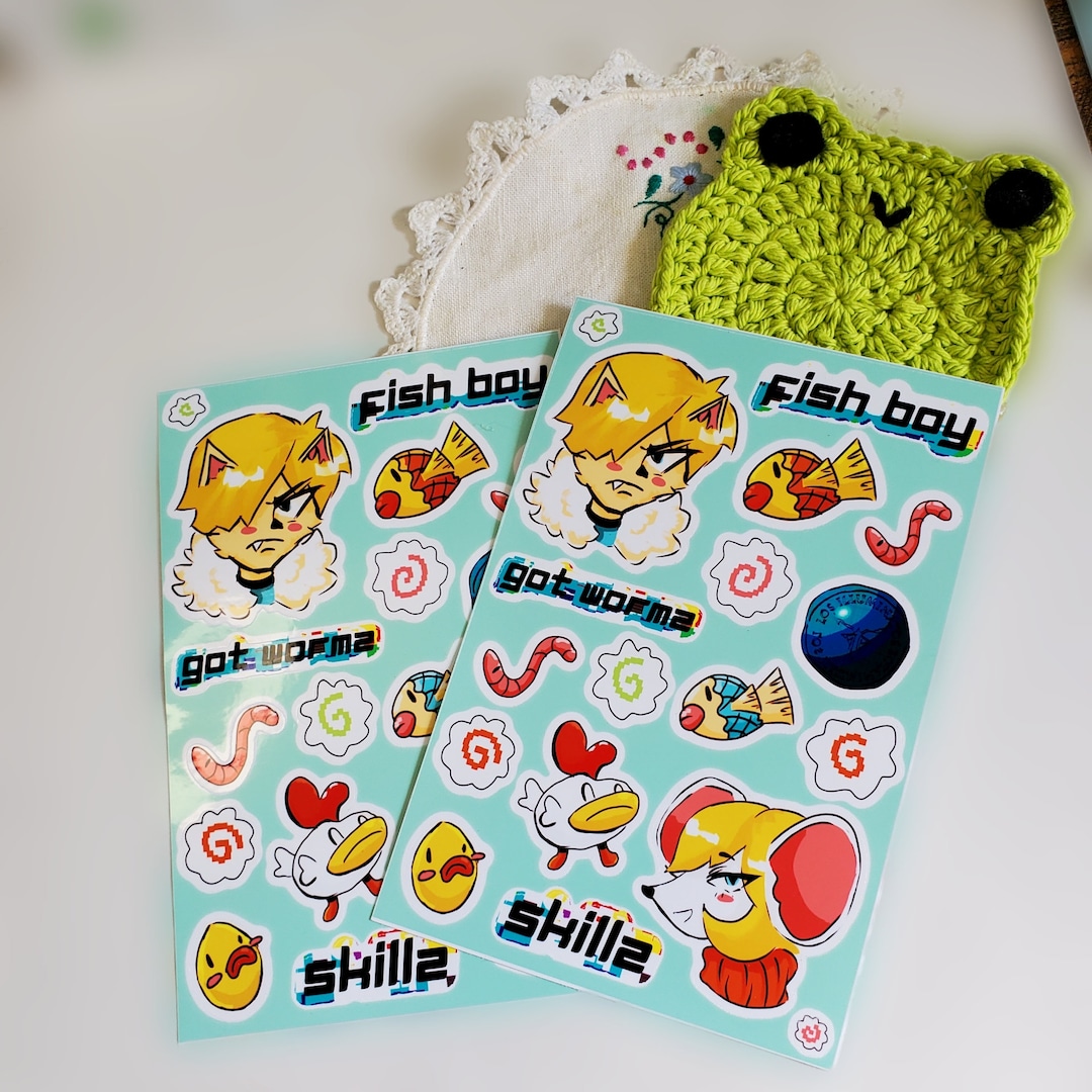 Cat Boy and Mouse Girl RE4 Themed Sticker Sheet - Etsy