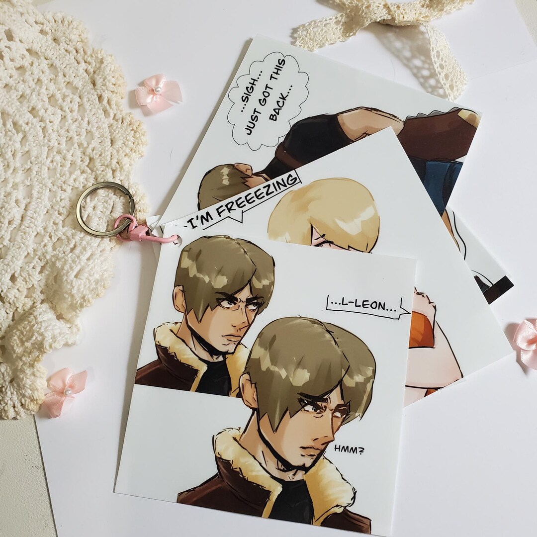 Leon Gives Ashley His Jacket Booklet Keychain - Etsy