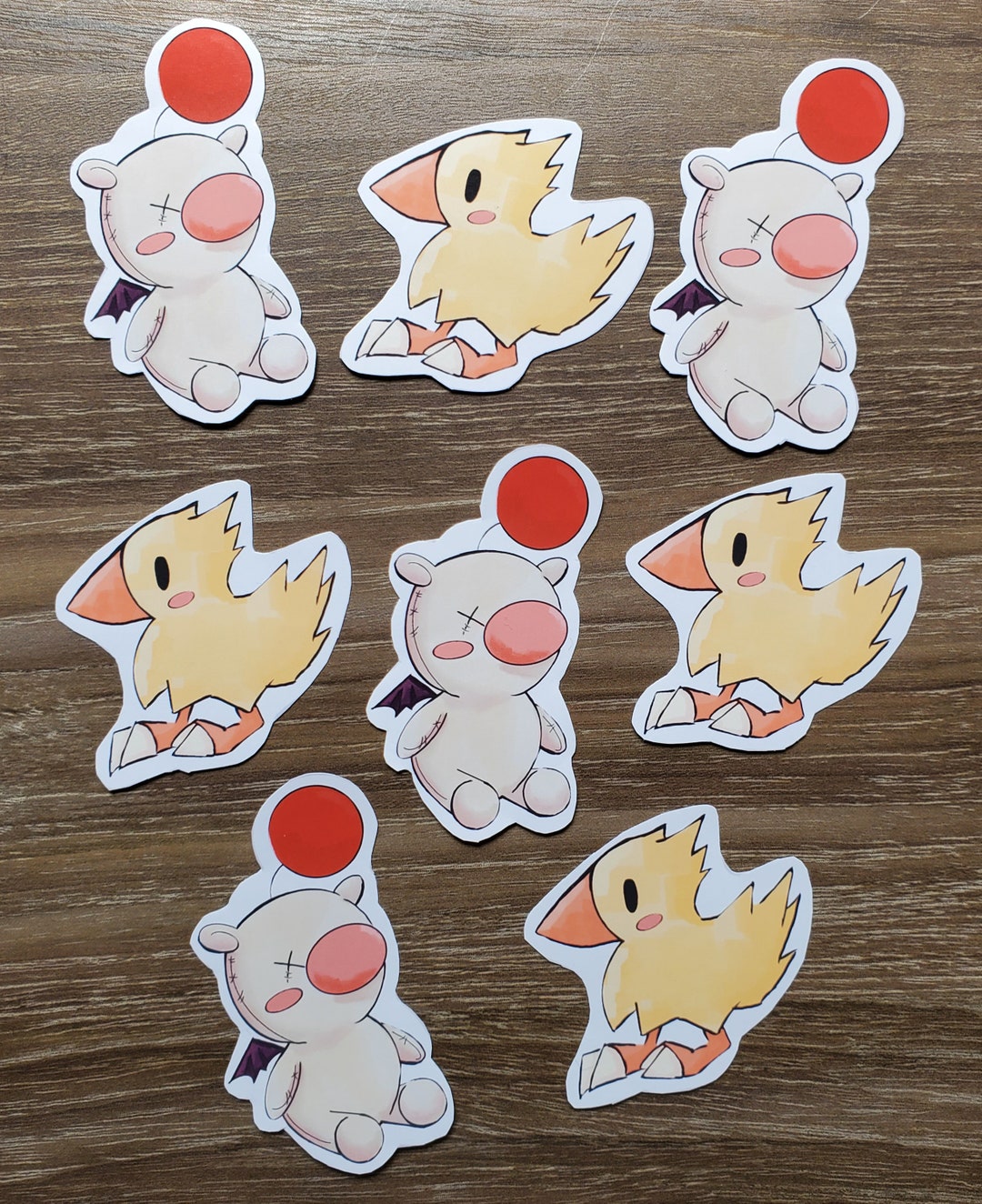 Chocobo and Moogle Sticker Pack - Etsy