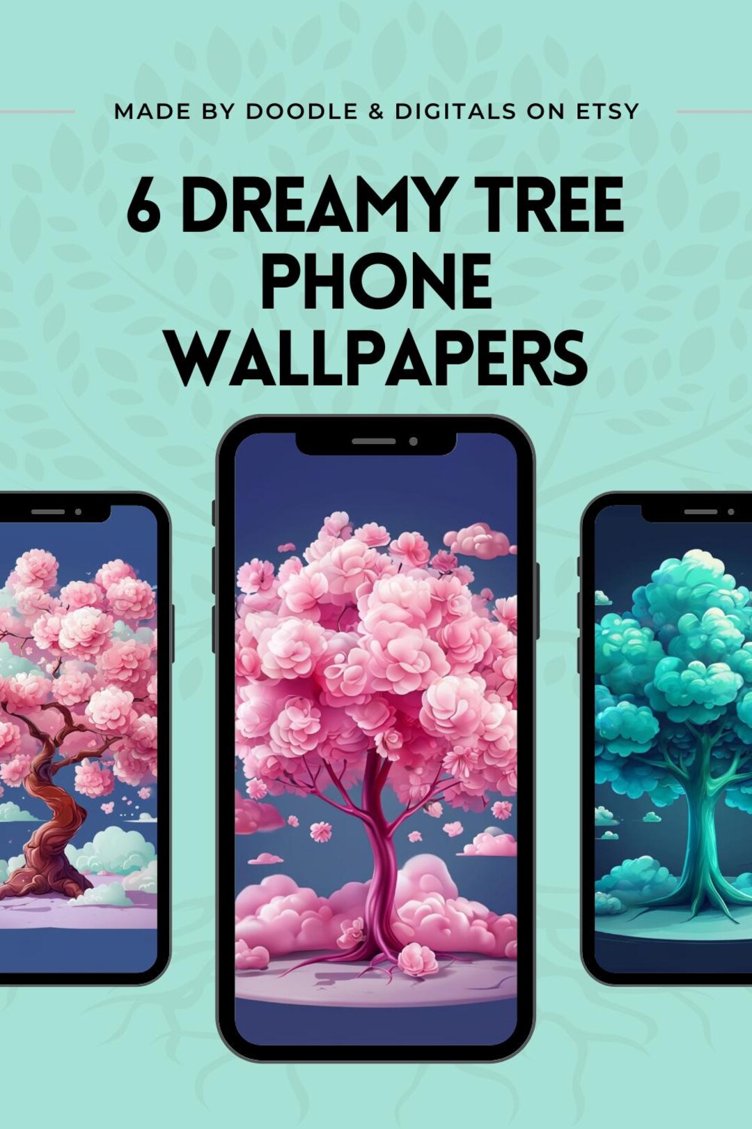 Fantasy Tree Phone Backgrounds, Aesthetic Lock Screen Art, Digital ...