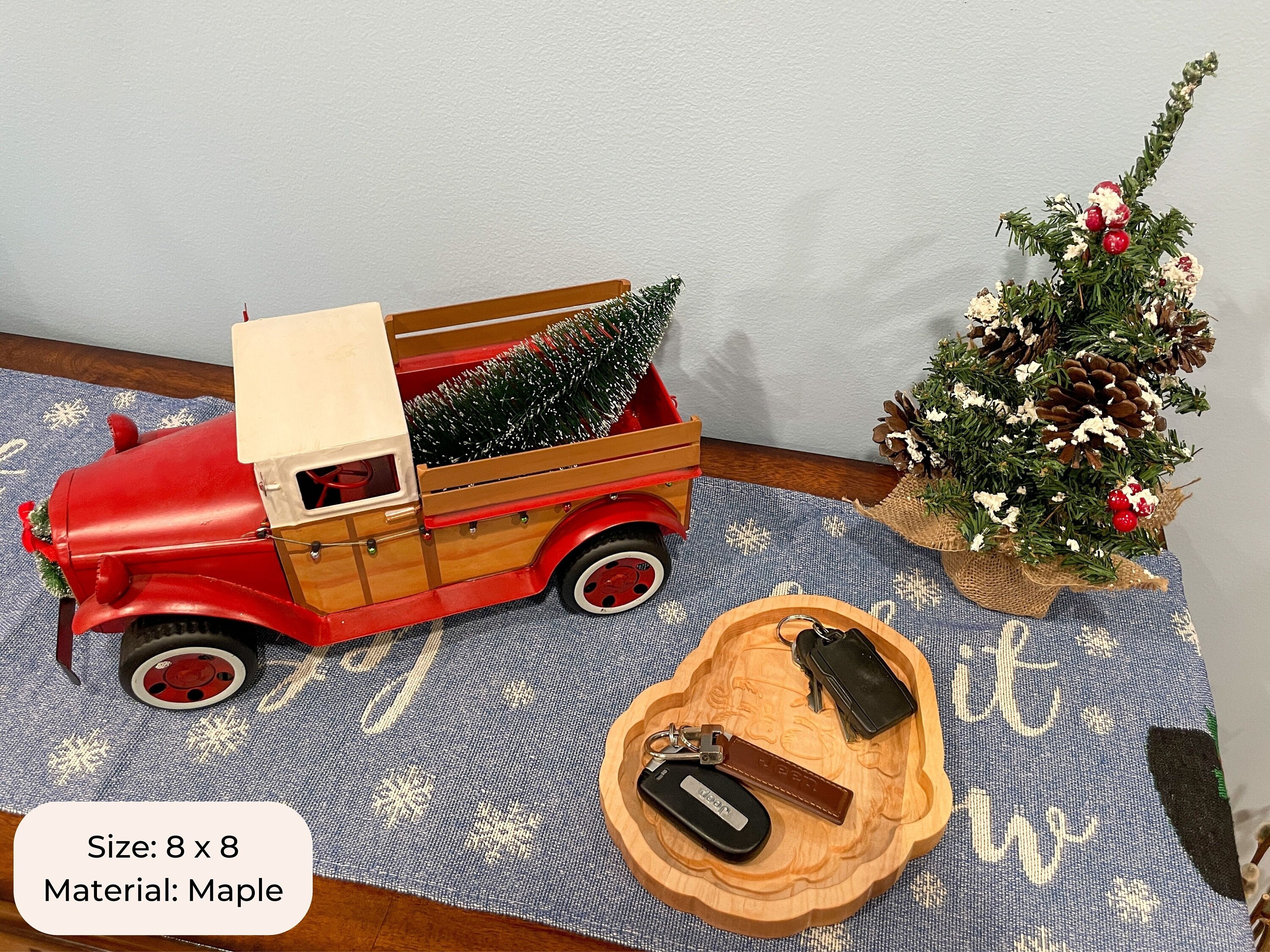 Santa Wood Tray, Christmas Decor, Holiday Decor, Christmas Gifts for ...