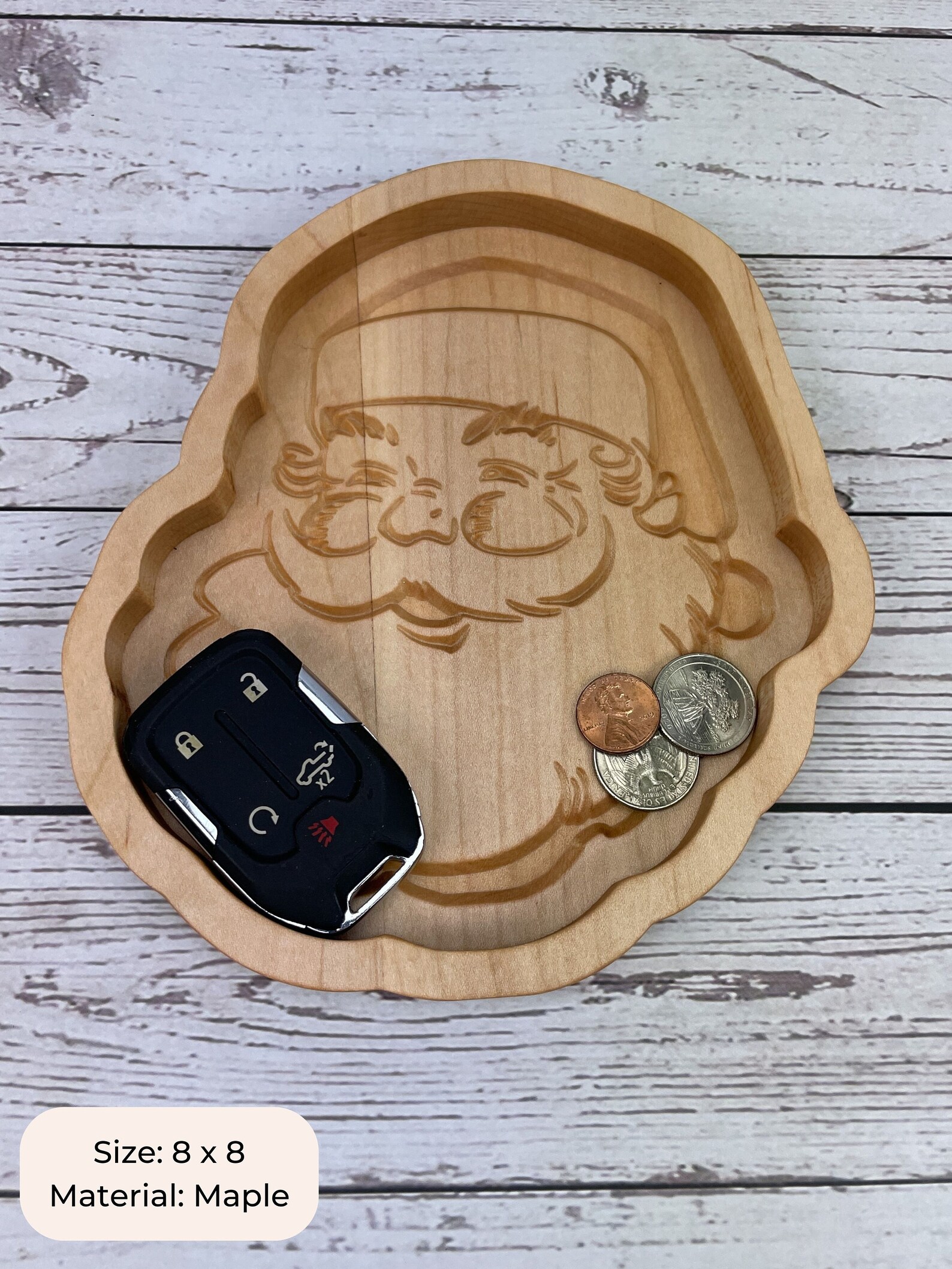 Santa Wood Tray, Christmas Decor, Holiday Decor, Christmas Gifts for ...