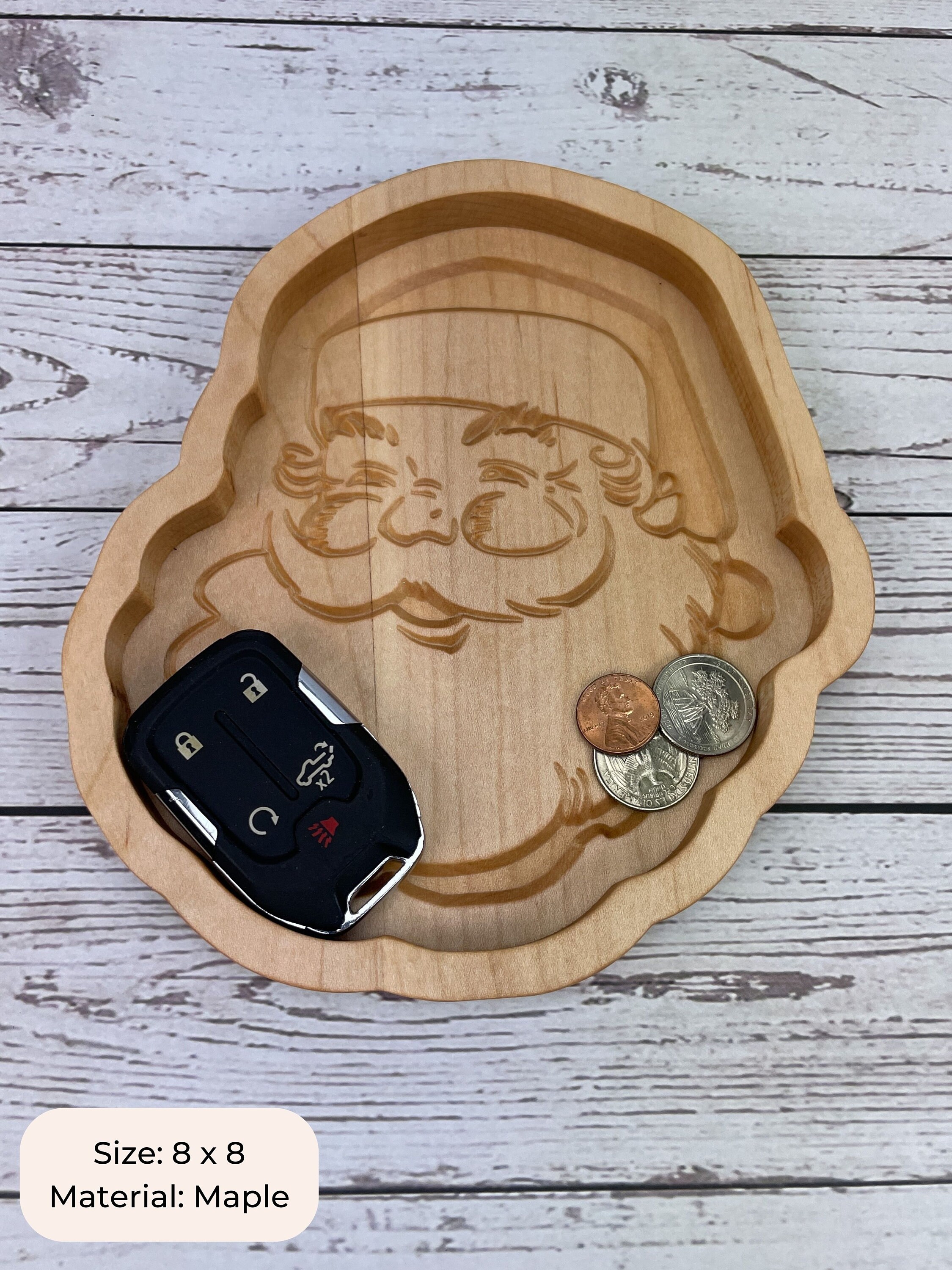 Santa Wood Tray, Christmas Decor, Holiday Decor, Christmas Gifts for ...