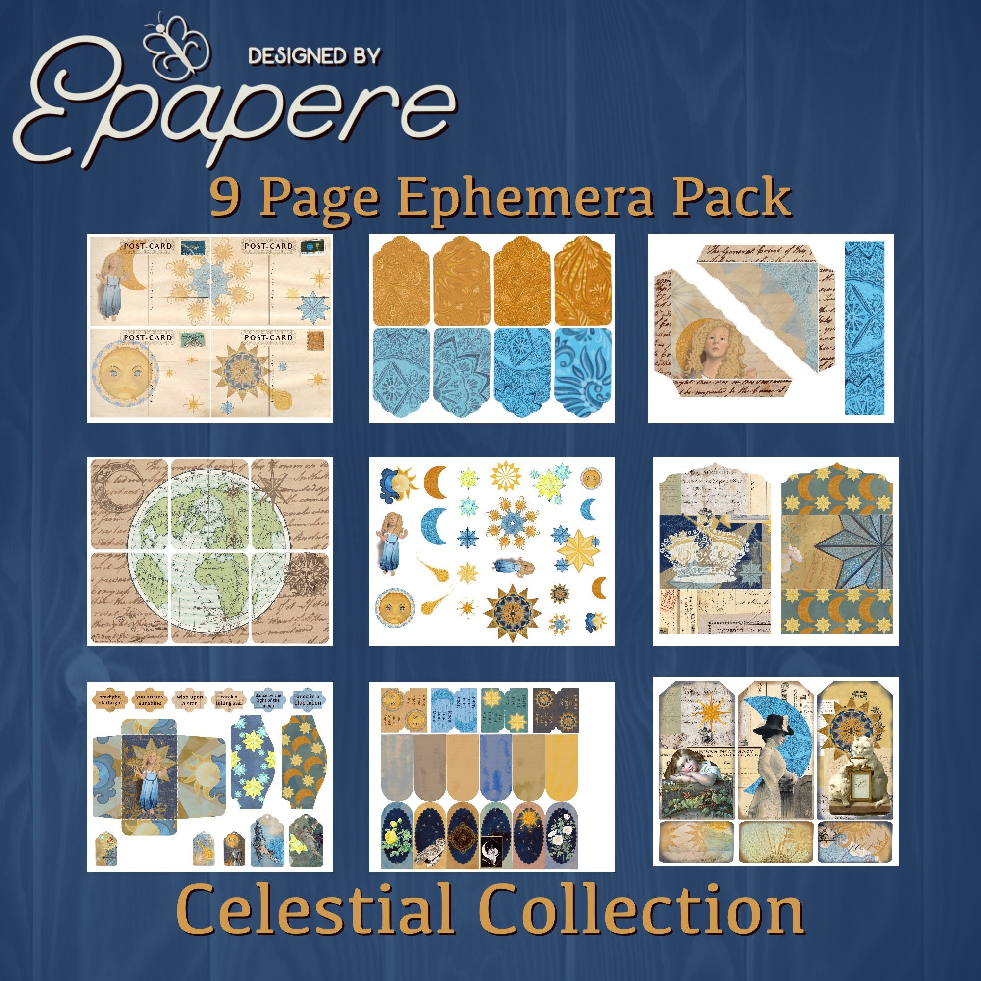 Celestial Collection Ephemera Collection - Etsy