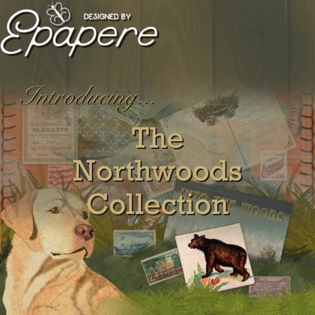 Northwoods Junk Journal Kit Printable Paper Collection - Etsy