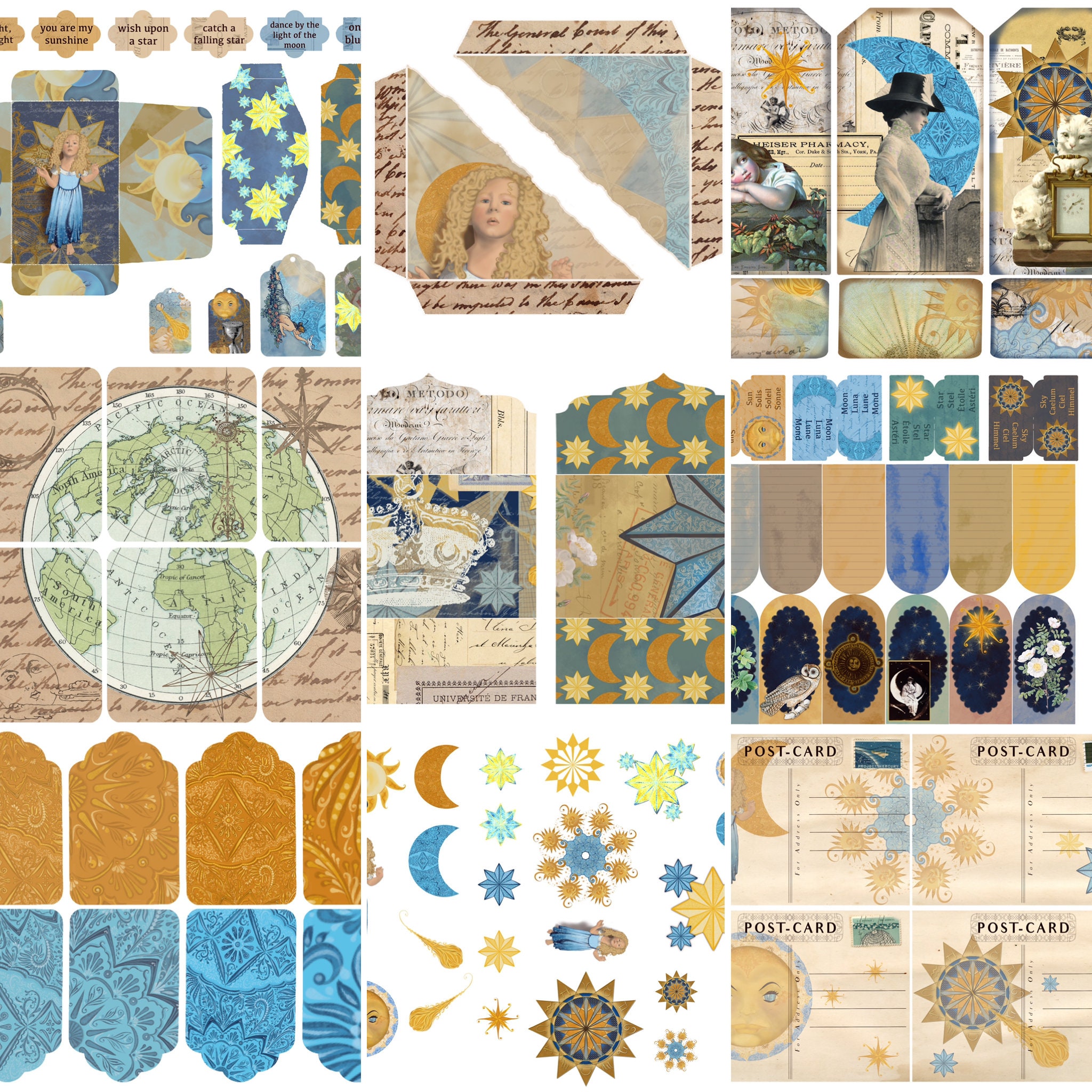 Celestial Collection Ephemera Collection - Etsy