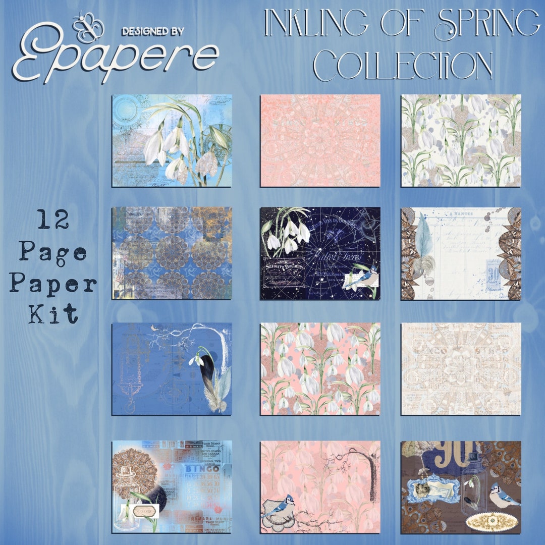 Junk Journal Digital - Inkling of Spring Journal Paper Kit - Etsy