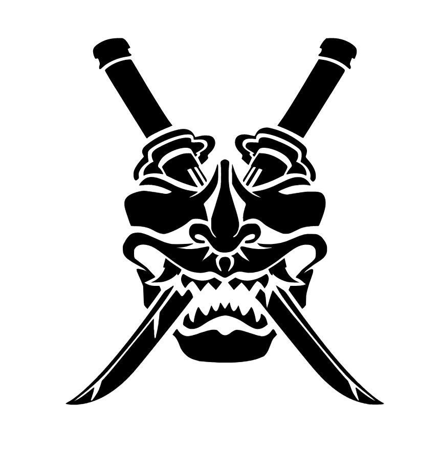 Embroidery Design File PES - Mask Sword Oni - Etsy